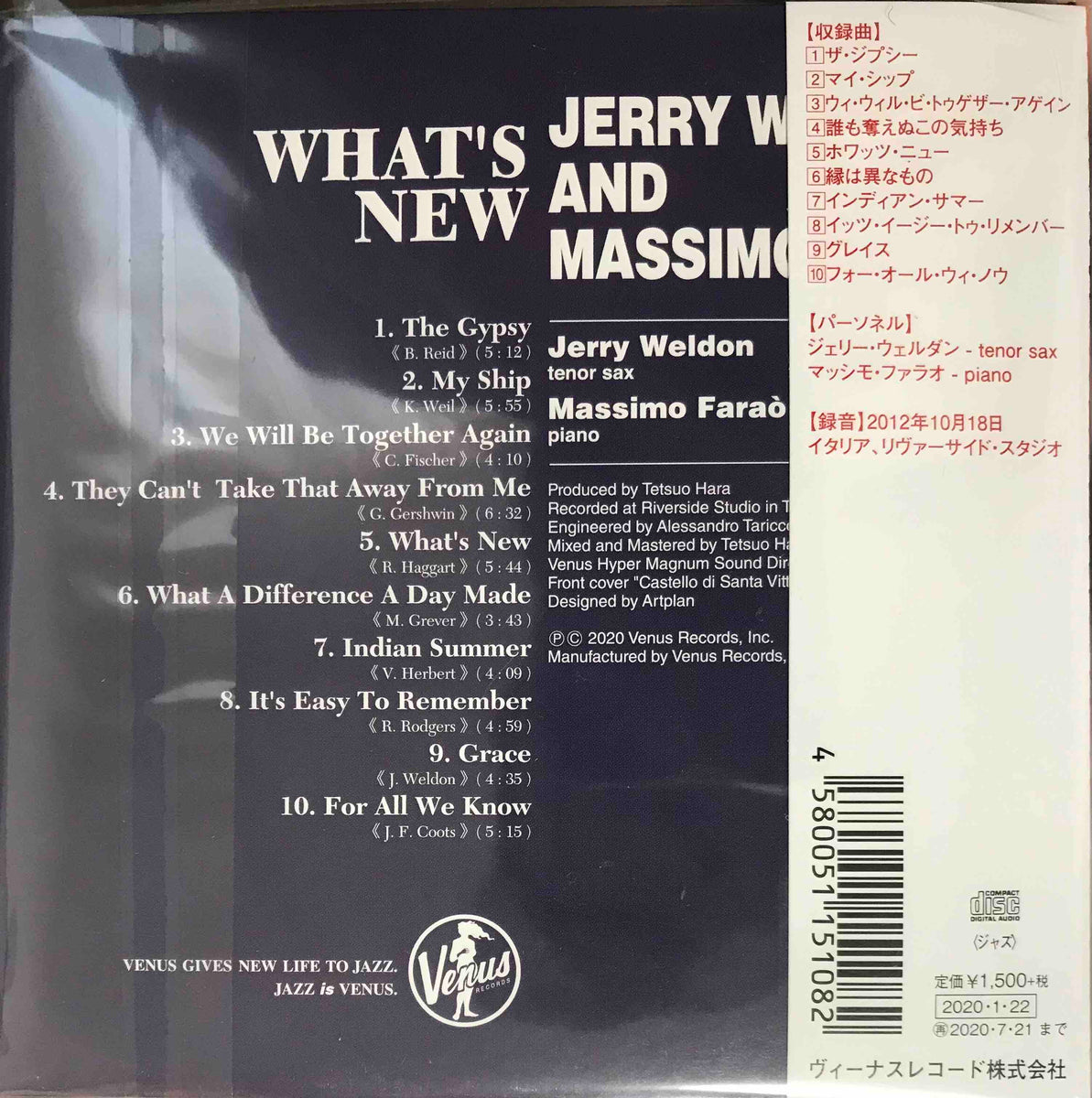 Jerry Weldon & Massimo Faraò ‎– What's New – Surface Records